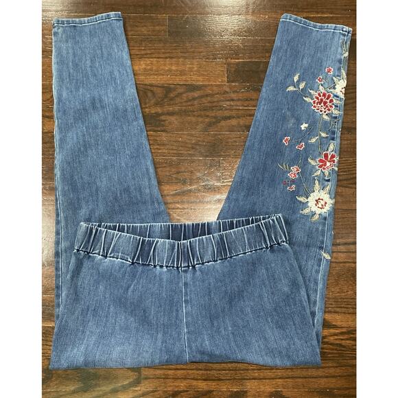 Soft Surroundings | Jeans | Soft Surroundings Metro Floral Embroidered ...